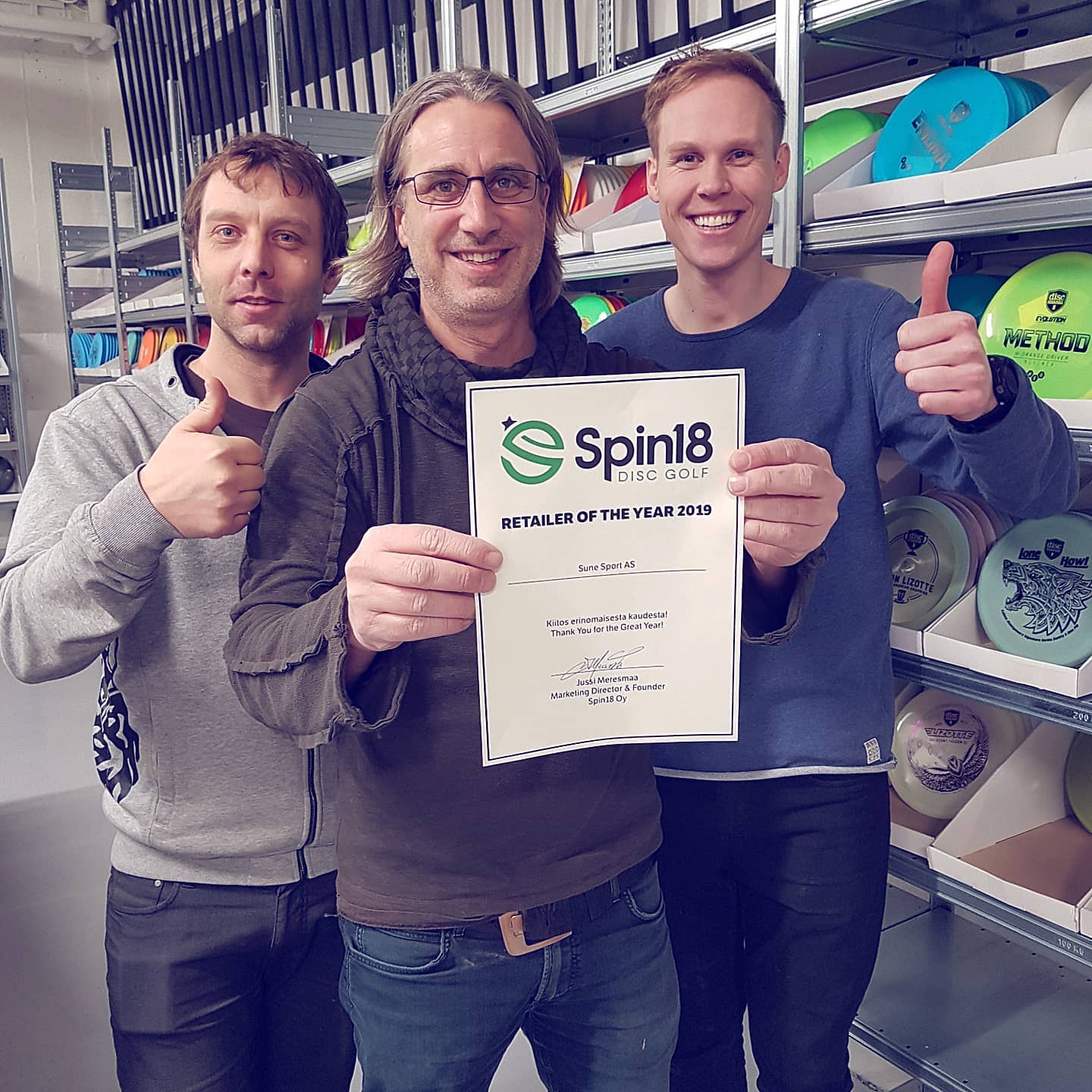 Retailer of the year! - Sune Sport AS